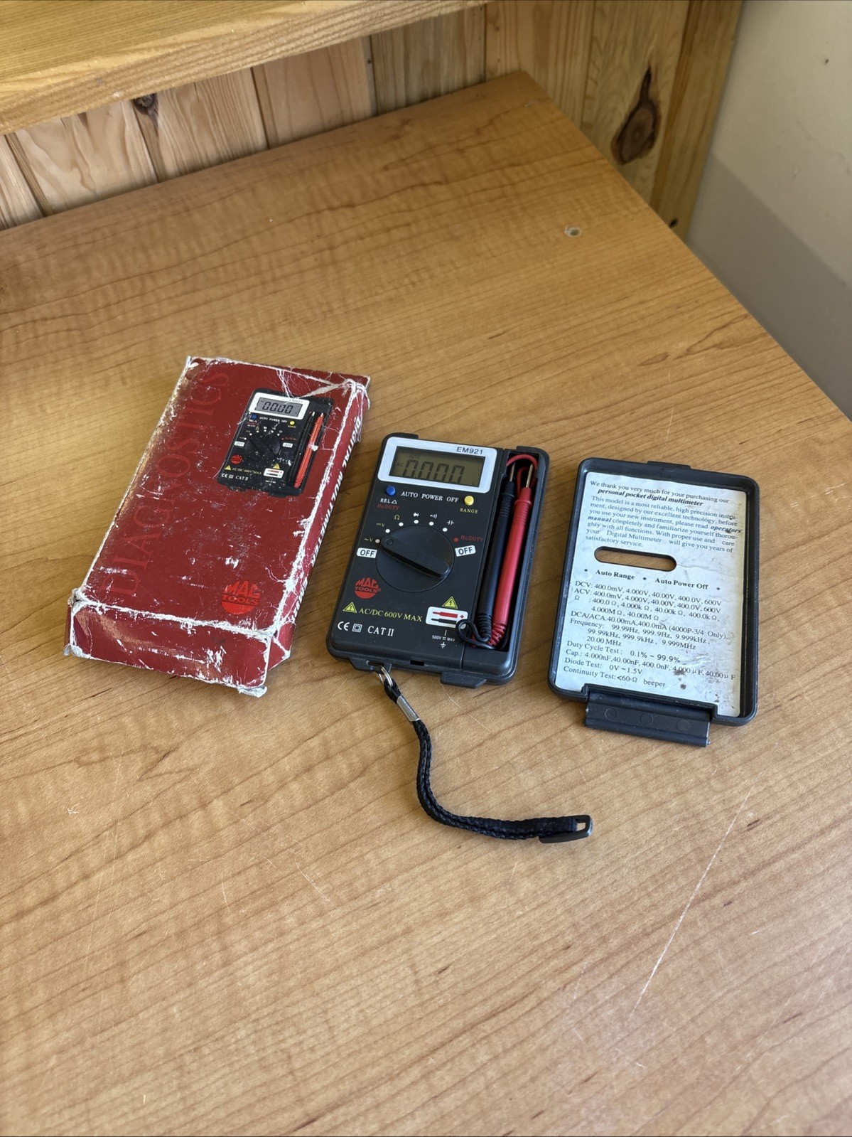 Mac Tools Digital Multimeter EM921 Tested Works Great | eBay