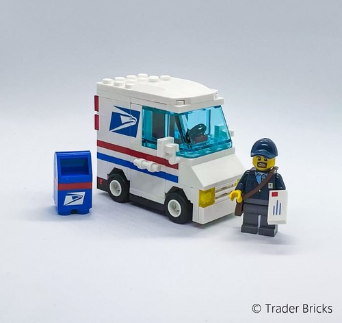 Lego Custom City Modular USPS Postal Delivery Mail Truck Made From Lego ...