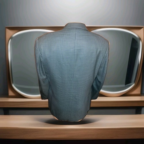 Mens Wool Silk Sport Coat Size 42R US BONACELLI Plaid Blazer Jacket | eBay