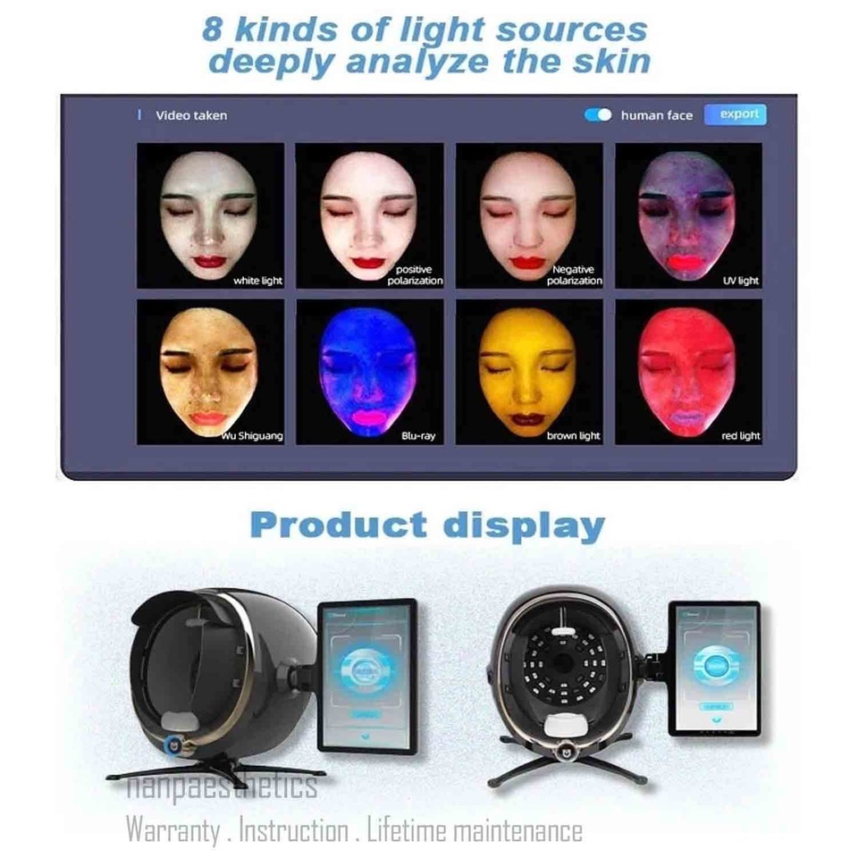 Dermatologia Face 3D Face Skin Analyzer Scanner Machine Facial Tester ...