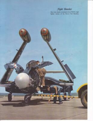 1951 Navy F2H-N Banshee Fighter Plane Photo/ F4U loading bombs | eBay
