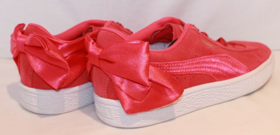 WOMENS PUMA SUEDE BOW PARADISE PINK TRAINERS | eBay UK