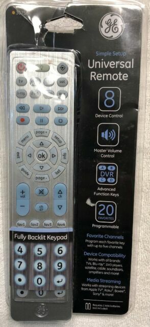 GE Simple Setup Universal Remote 8 Model 30758 for sale online | eBay