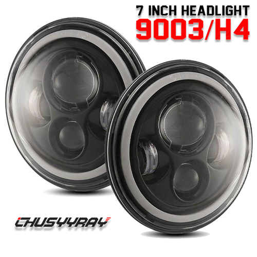 Pair 7" Round LED Headlights Hi/Lo Beam DRL For Chevrolet Nova 1969 ...