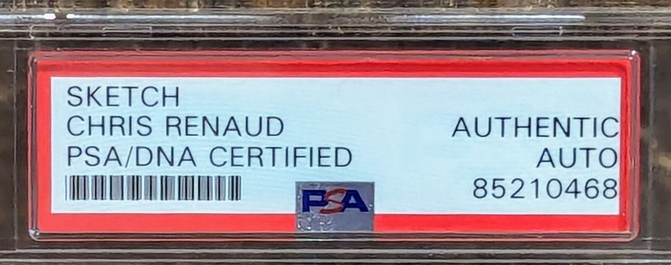 Chris Renaud PSA/DNA Autograph Signed Hand Drawn Sketch Despicable Me ...