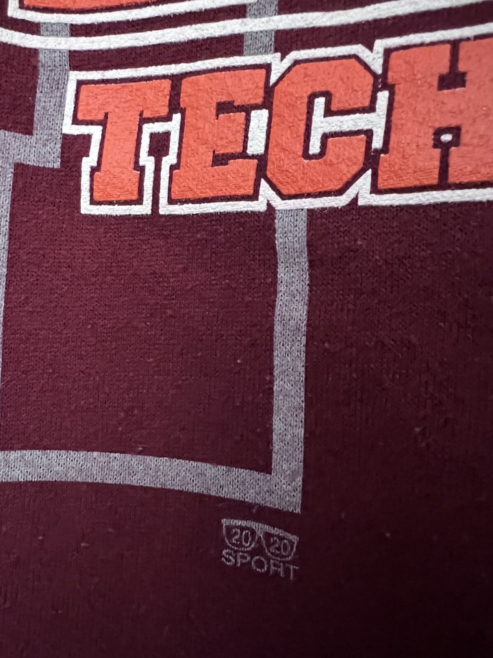 Vintage Virginia Tech Hokies 20/20 Sport Hoodie 80s 90s College Gear ...