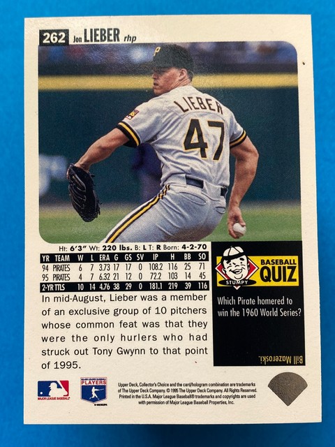 1996 Upper Deck Collector's Choice - Silver Signature #262 Jon Lieber ...