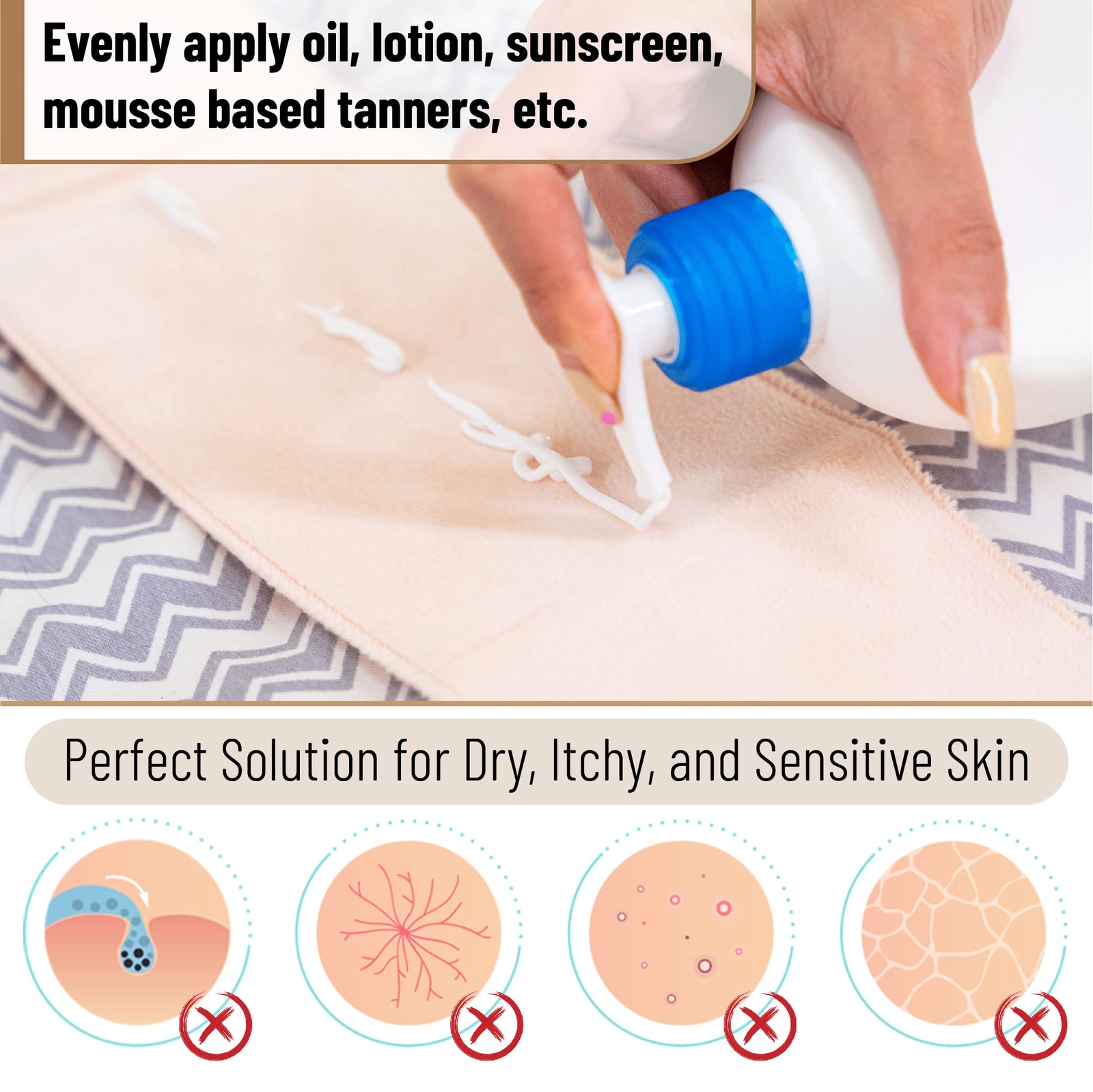 Slick- Lotion Applicator for Your Back - Easy Application of Lotions ...