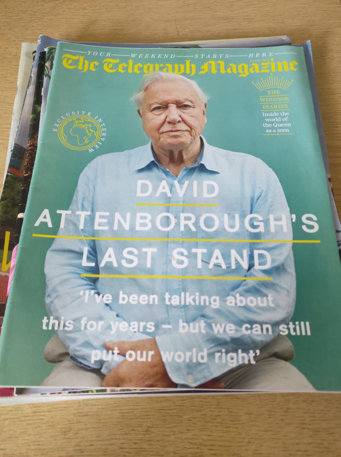 Telegraph Magazine 3rd October 2020, David Attenborough - B175 | eBay