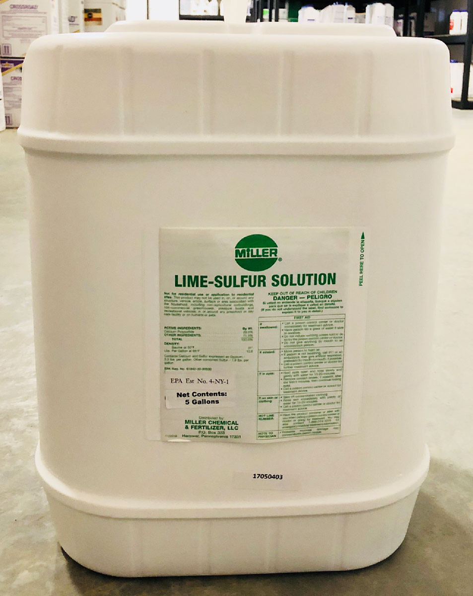 Lime Sulfur - 5 Gallons, Calcium Polysulfide 29% by Miller Chemical NO ...