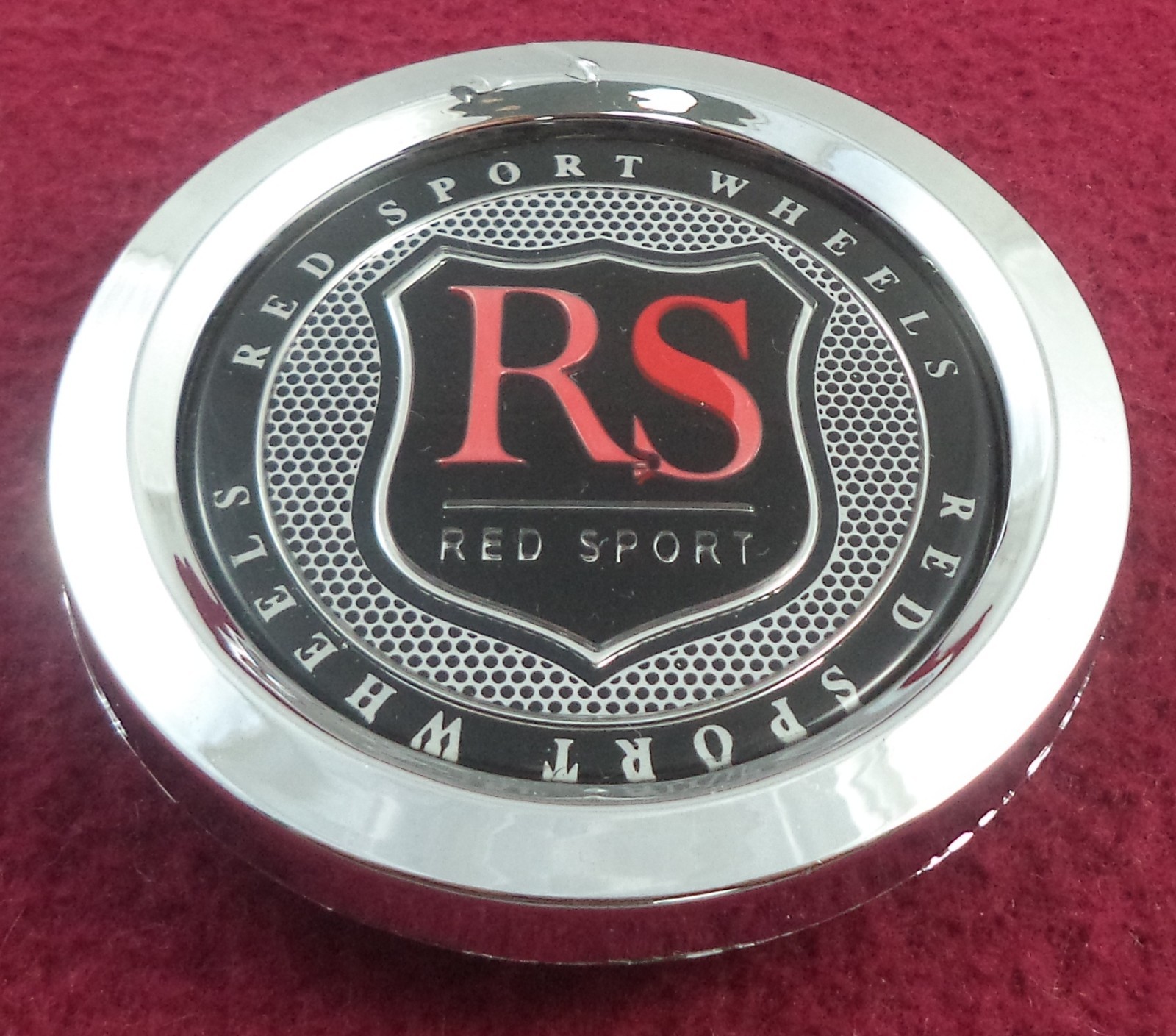 RS REDSPORT Wheels Chrome Custom Wheel Center Cap # CCVE65-1P (1) | eBay