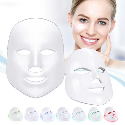 7 Colors LED Facial Mask Red Light Therapy Masks EMS Photon Therapy ...