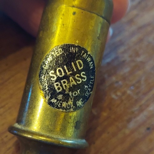 Vintage Solid Brass Siren Sound Effects Whistle Original Sticker ...