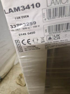 Lamona Intergrated Fan Oven LAM3410 | eBay UK