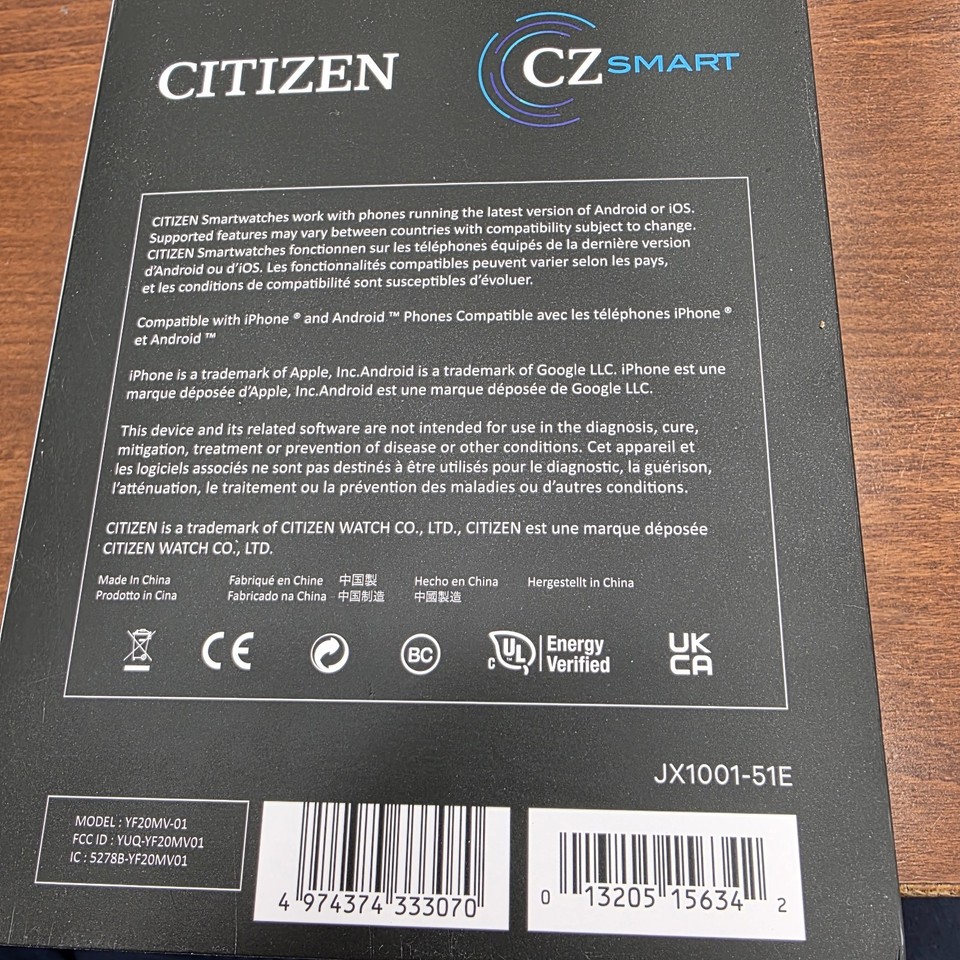Citizen Smart Watch Hybrid Stainless Steel 44mm CZ Smart | eBay
