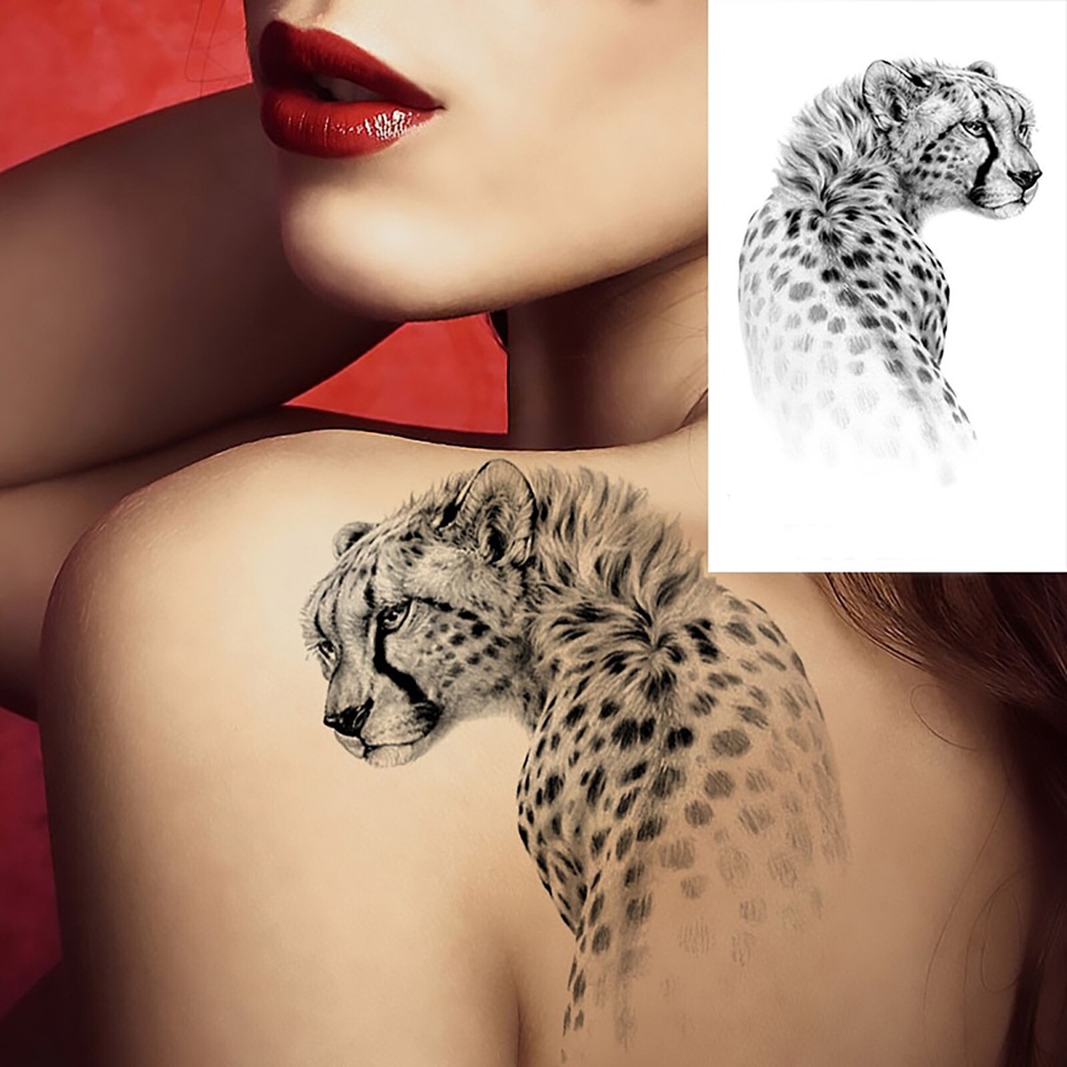 Leoparden Muster Tattoos 1Pc Small Pattern Waterproof Temporary Tattoo