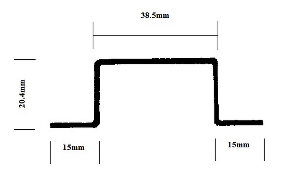 Top Hat section Galvanised Steel Dry Lining Facias Metal Cladding ...