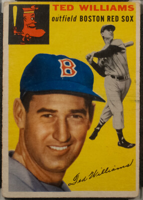 1954 TOPPS #250 TED WILLIAMS, LEGENDARY HOF PLAYER, G/VG UNGRADED ...