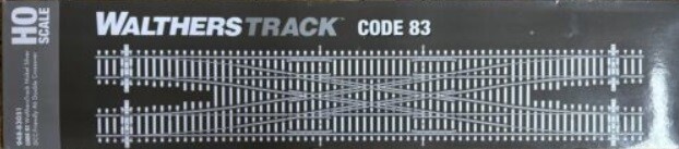 Walthers 948-83051 HO Nickel Silver Code 83 #6 Double Crossover Turnout ...