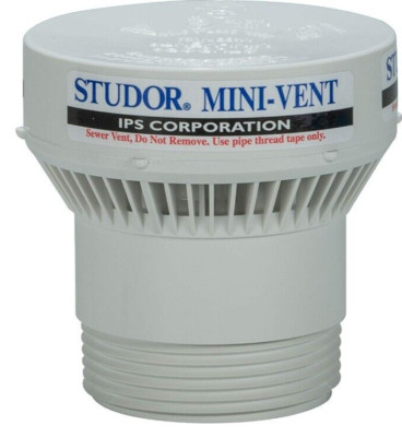 Studor Mini-Vent with PVC Adapter FITS 1-1/4 - 1-1/2 PIPES AIR ...