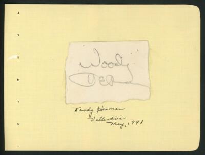 WOODY HERMAN (1913-1987) autograph cut on album page | Band Leader ...