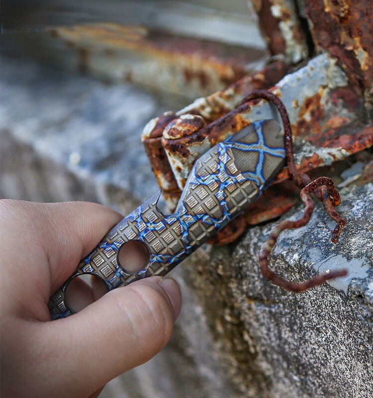 Titanium Pocket Pry Bar Crowbar EDC Bottle Opener Portable Outdoor ...