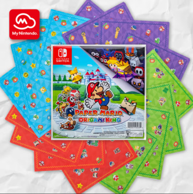 Nintendo Switch Paper Mario The Origami King Origami Sheets, Free P&P ...