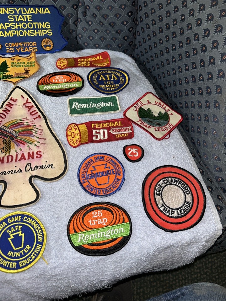 25 Vintage Trap Shooting Patches Remington Federal Penn. State Shoot Federal | eBay