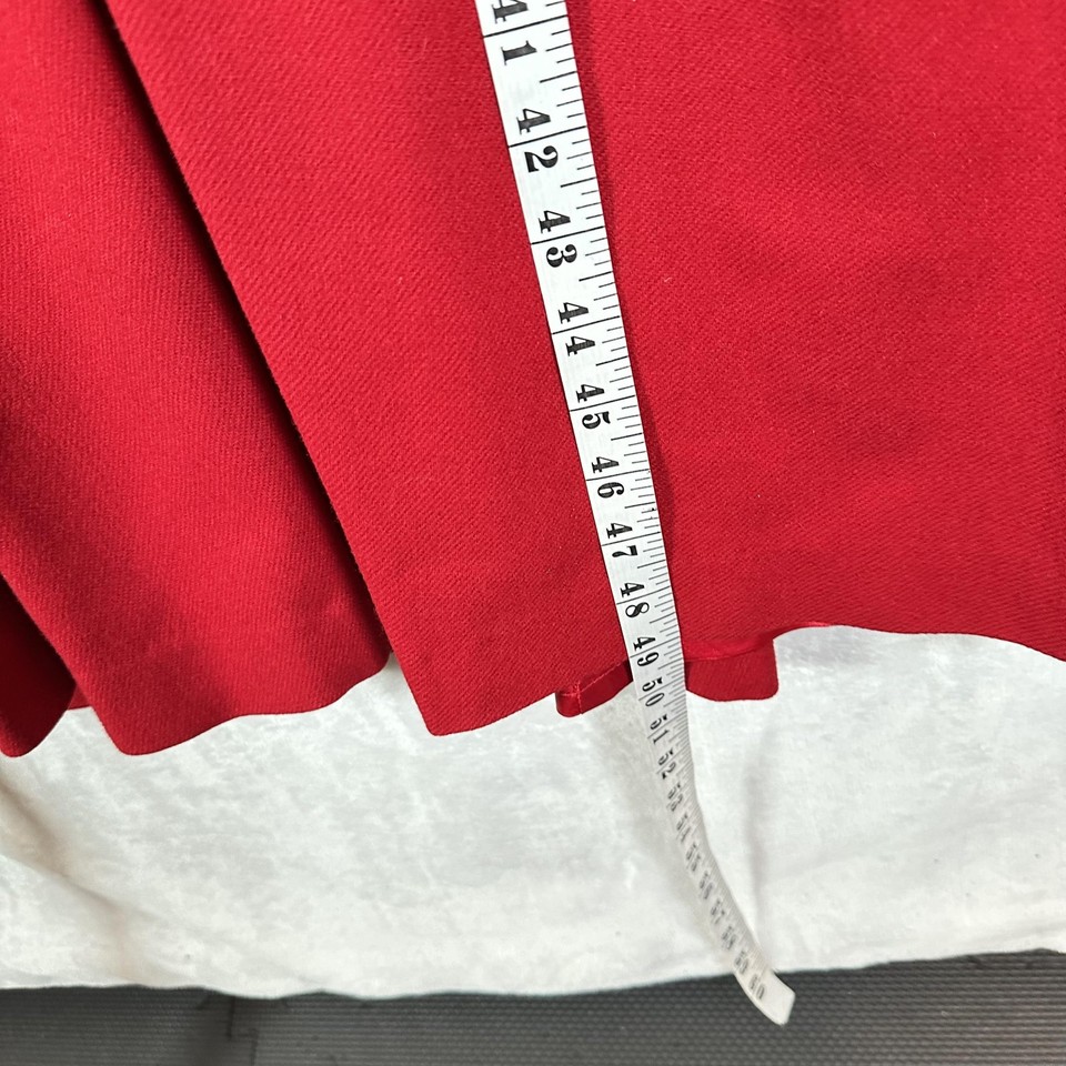 Vintage Cest Simone Coat Womens 2X Petite Red Fur Collar Long Winter ...