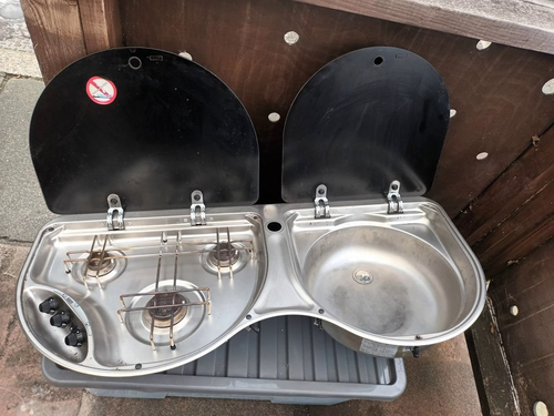campervan dual 3 ring gas burner hob and sink from a bongo | eBay UK