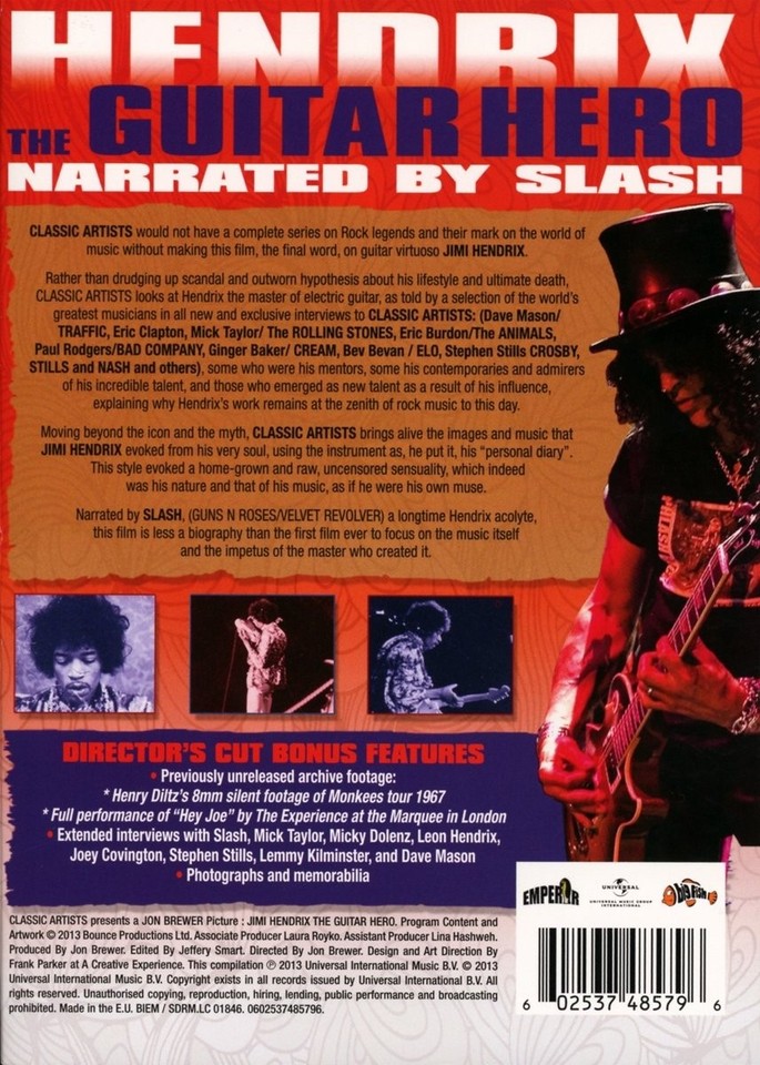 Jimi Hendrix: the Guitar Hero (DVD) Jimi Hendrix Jon Brewer (UK IMPORT ...