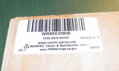 GE Refrigerator - MAIN CONTROL BOARD PCBA - WR55X30806 - New! (Open Box ...