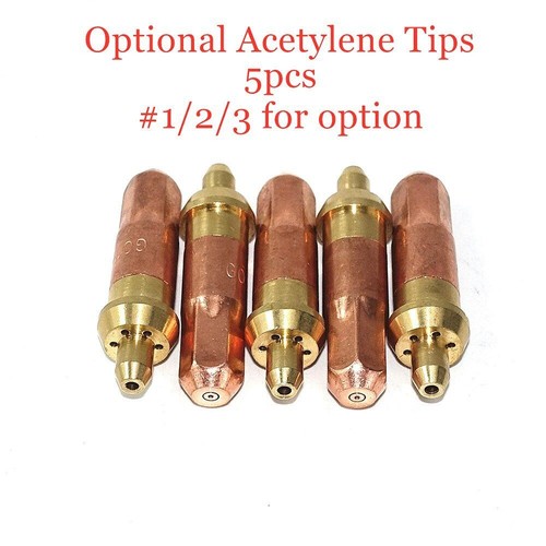 Gas Cutting Torch Nozzles Oxygen Propane Tips 5pcs For 10-100mm Metal ...