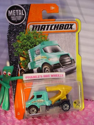 2017 Matchbox TREE LUGGER truck #31☆Aqua Cab; Yellow/gray 🌲🌳 ...