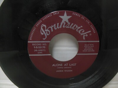 JACKIE WILSON nr mint 45 rpm ALONE AT LAST b/w AM I THE MAN | eBay