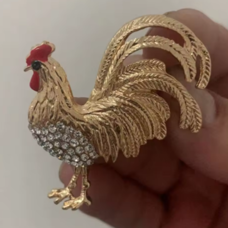 Easter Spring Cute Colour Chicken Brooch Animal Rooster Pin Jewelry ...