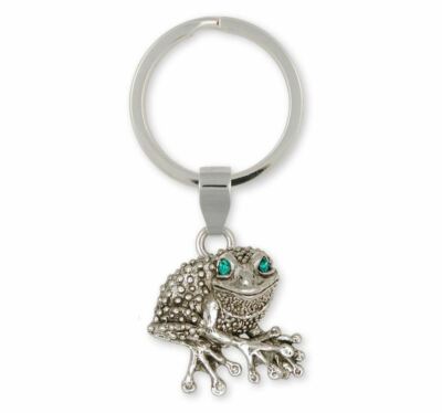 Frog Key Ring Jewelry Sterling Silver Handmade Frog Key Ring FG22-XK ...