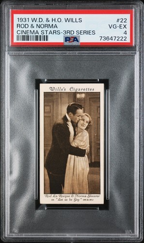 1931 Wills Tobacco Card #22 Rod and Norma in Let Us Be Gay Cinema Stars ...