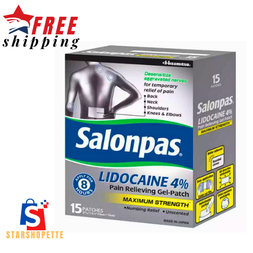 Salonpas Pain Relieving Maximum Strength Gel Patch - 15 Count ...