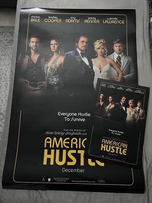 American hustle MOVIE POSTER 2 Sided ORIGINAL 27x40 JENNIFER LAWRENCE ...