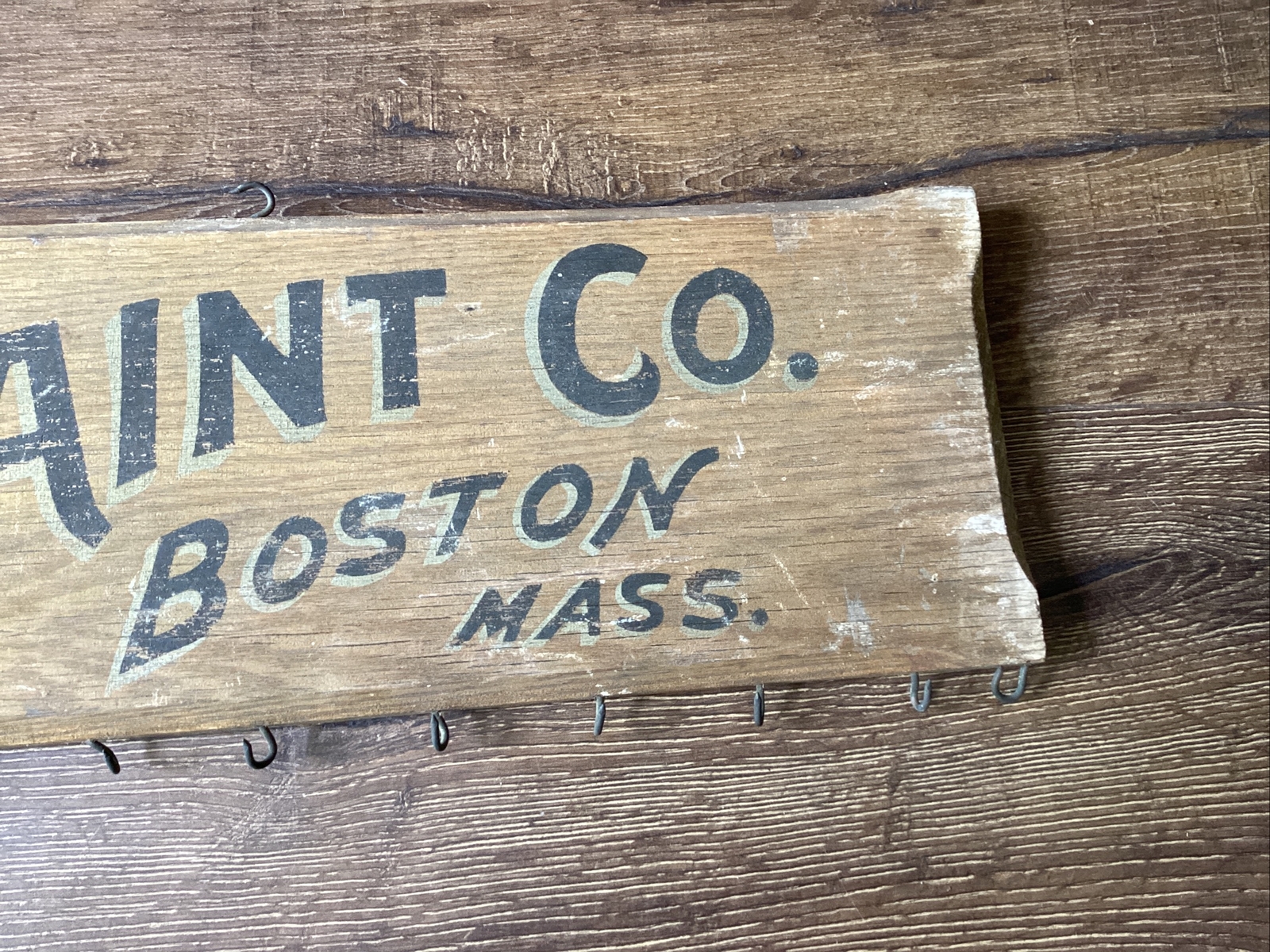 1890s Wood Painted Trade Sign Jas. H. Prince Paint Co Boston MA Mass ...