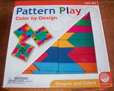 MindWare Pattern Play: Color by design Shapes & Colors - Complete | eBay