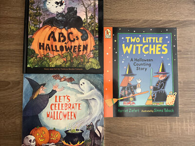 Lot Of 3: A,B,Cs of Halloween, Let’s Celebrate Halloween And Two Little ...