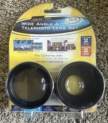 Digital Concepts Camera Video .45x Wide Angle and 2x Telephoto Lens Kit ...