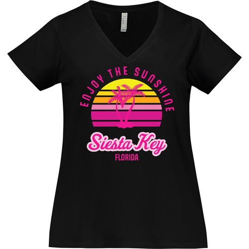 Inktastic Summer Enjoy The Sunshine Siesta Key Florida Women's Plus ...