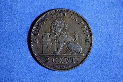 1905 Belgium 2 Centimes Copper Coin #M23783 | eBay
