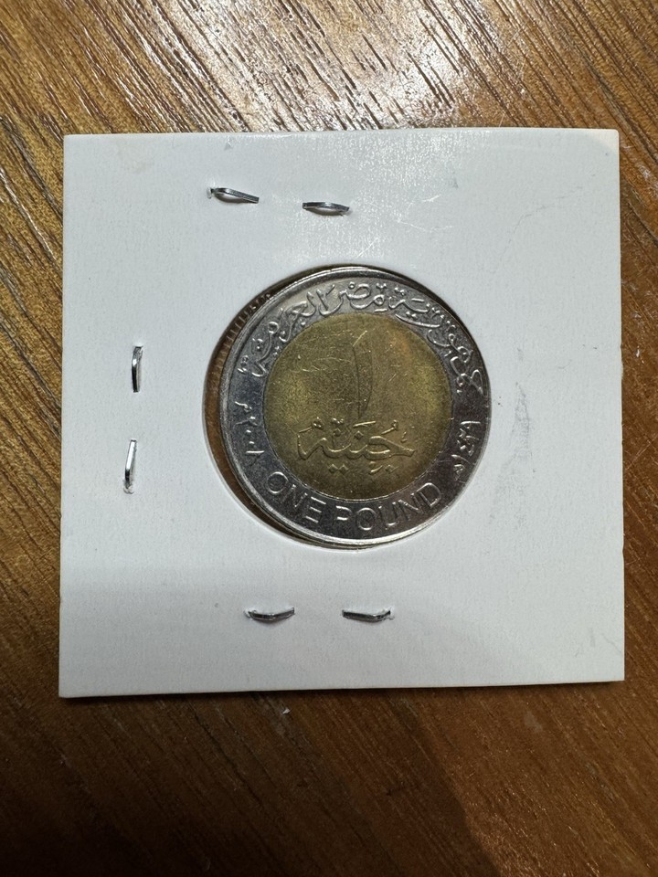 BEAUTIFUL EGYPTION ONE POUND COIN BIMETALLIC GOLD & SILVER COLOR | eBay ...