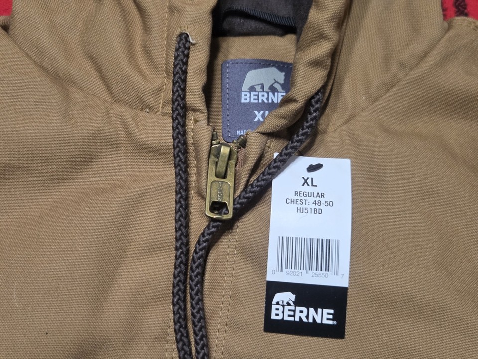 NWT Berne Men's Xl Duck Hooded Bomber Jacket | eBay