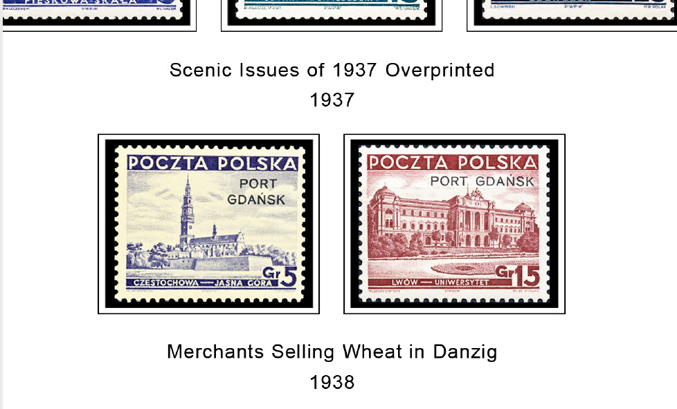 COLOR PRINTED DANZIG / GDANSK 1920-1939 STAMP ALBUM PAGES (45 ...