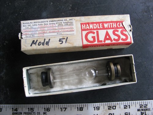 RUDOLPH POLARIMETER TUBE SAMPLE CELL 100mm Pyrex Glass Bubble | eBay